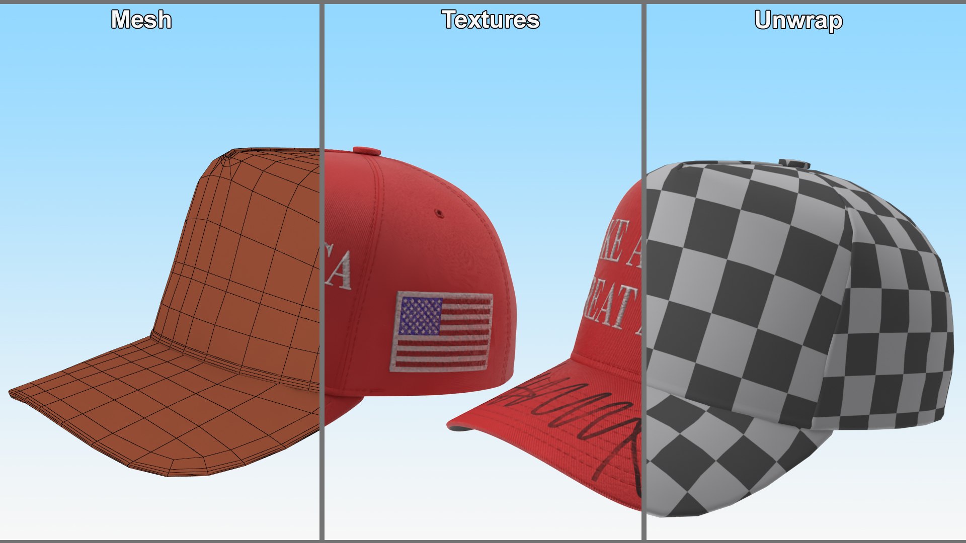 Trump Baseball Cap Red 3D Model - TurboSquid 2299950