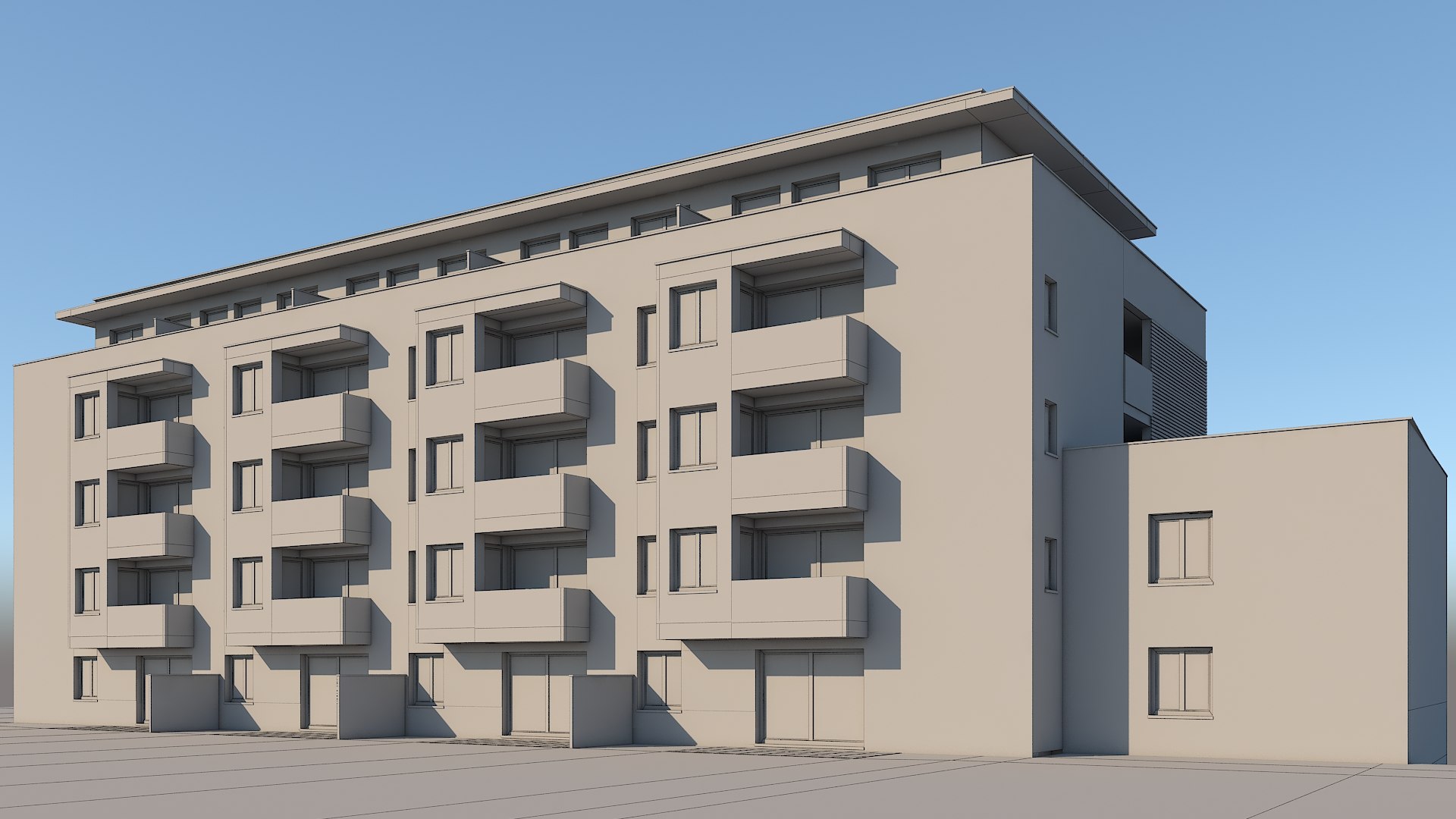Realistic Apartment Building 3D - TurboSquid 1662980