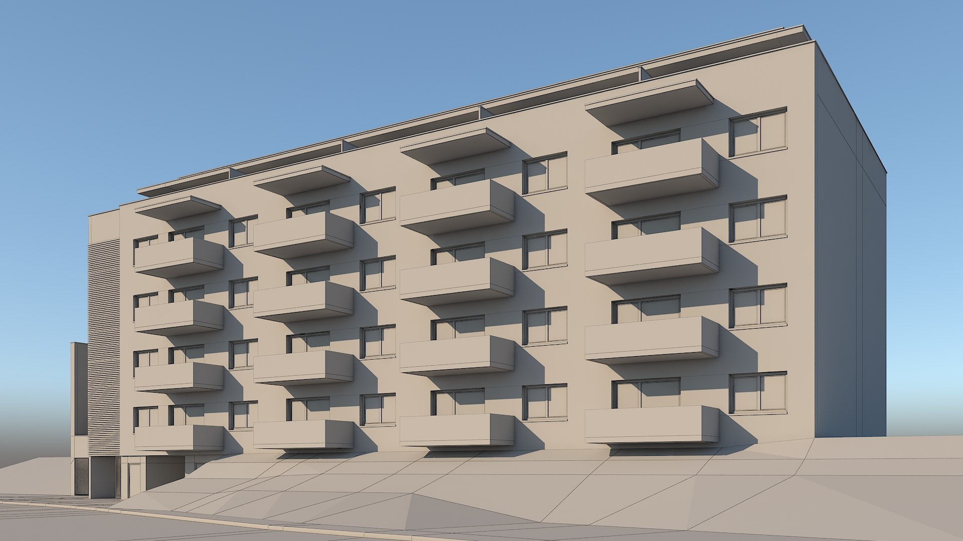 Realistic Apartment Building 3D - TurboSquid 1662980