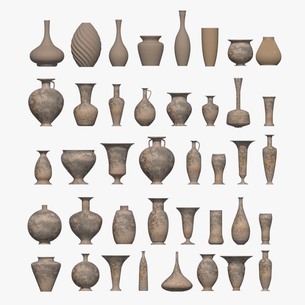3D model Collection set of 40 Decorative Pitchers Bowls and Plates ...