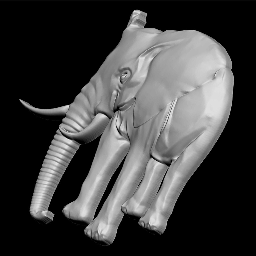 Maya Elephant Bas-relief Cnc