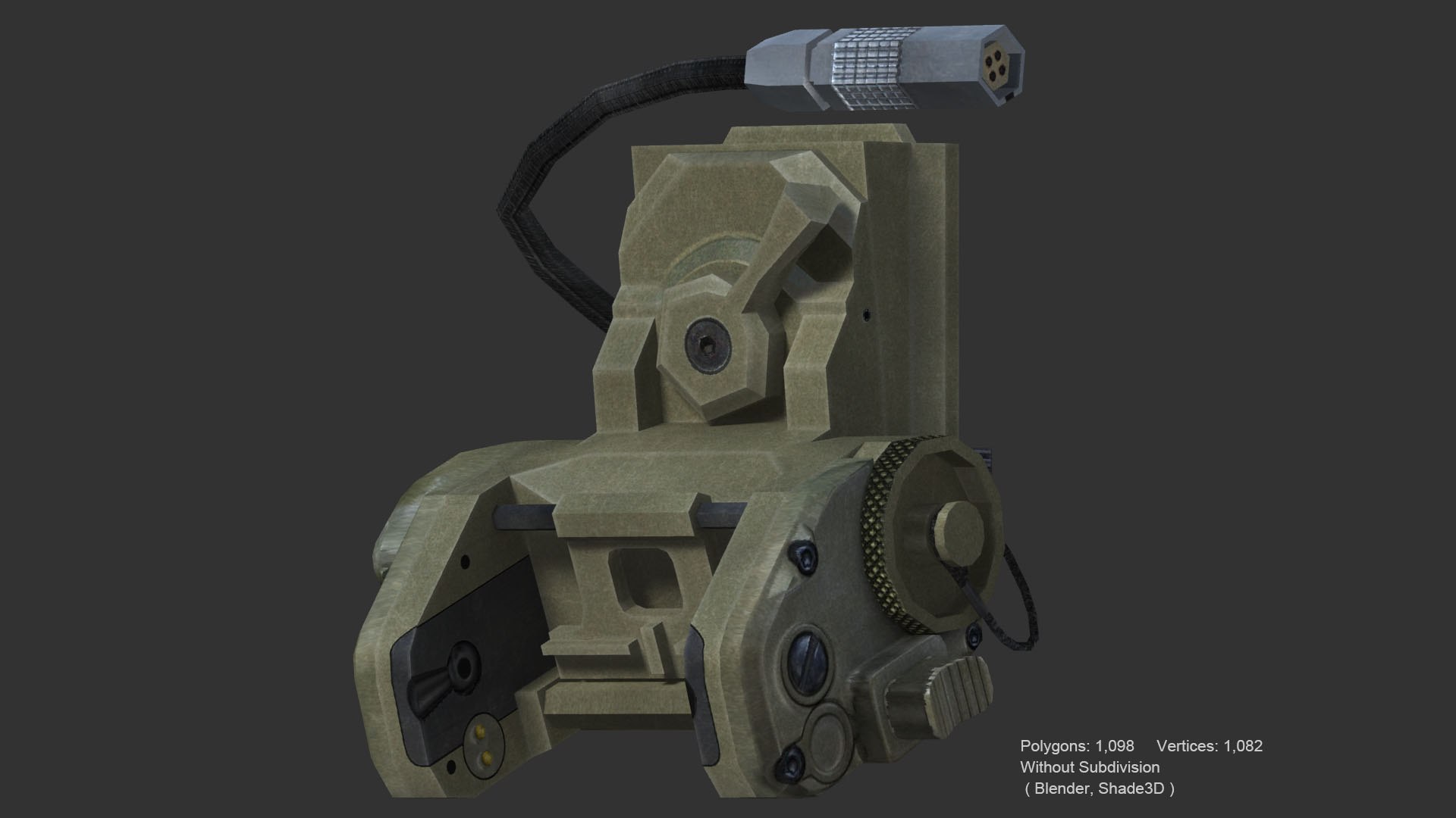 NVG Helmet Mount DPAM 3D Model - TurboSquid 1799849