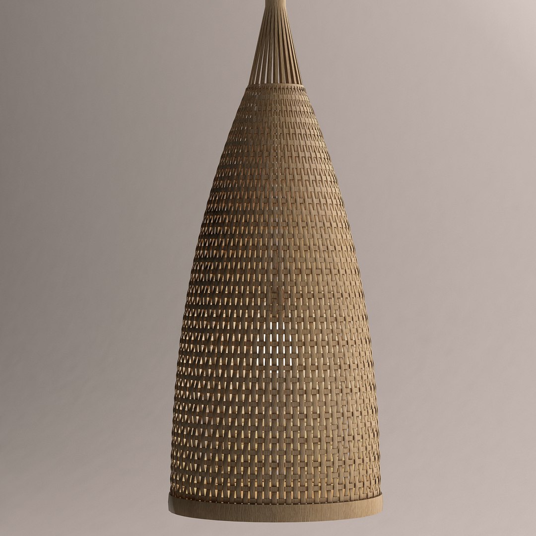 3d rattan lamp interior