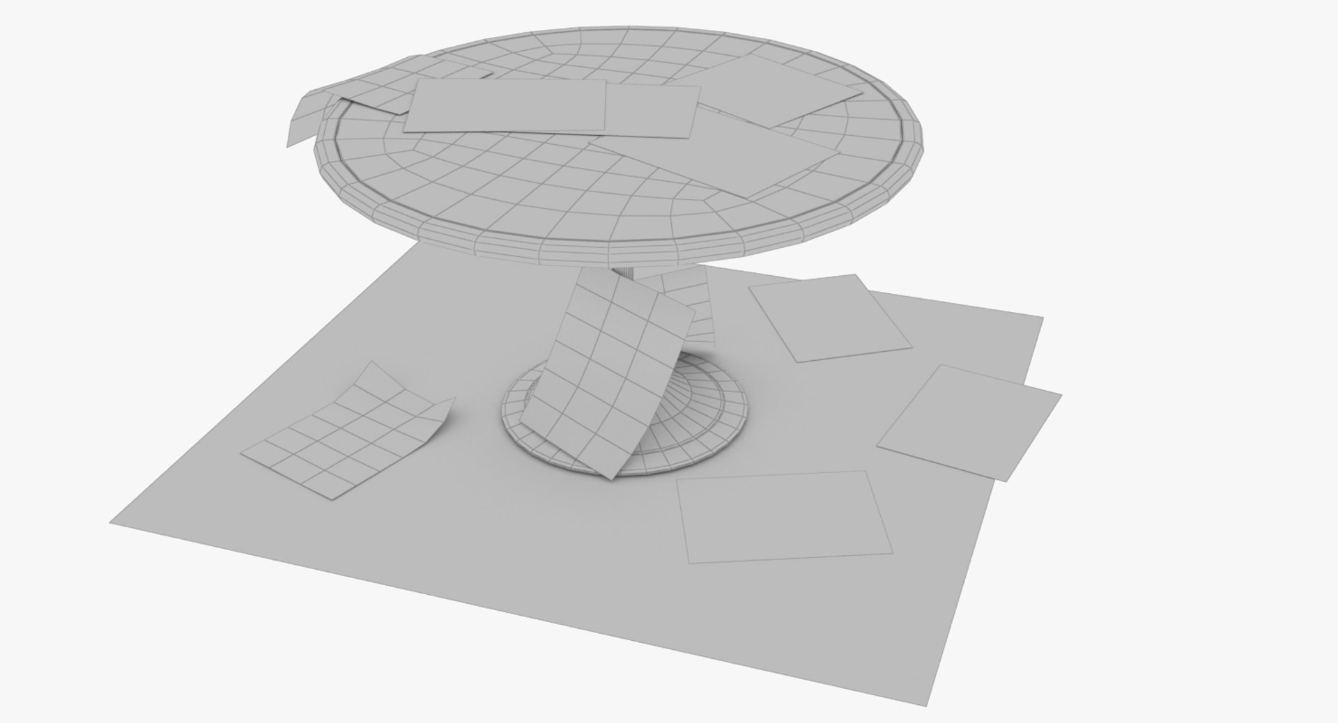 Paper Drafts Table 3D Model - TurboSquid 1243988