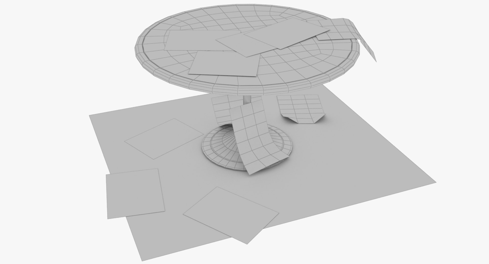 Paper Drafts Table 3D Model - TurboSquid 1243988