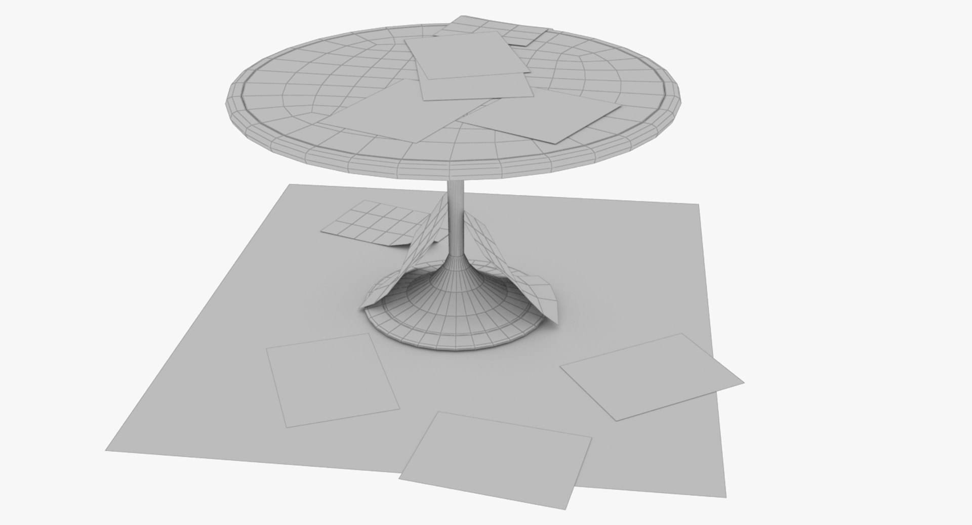 Paper Drafts Table 3D Model - TurboSquid 1243988