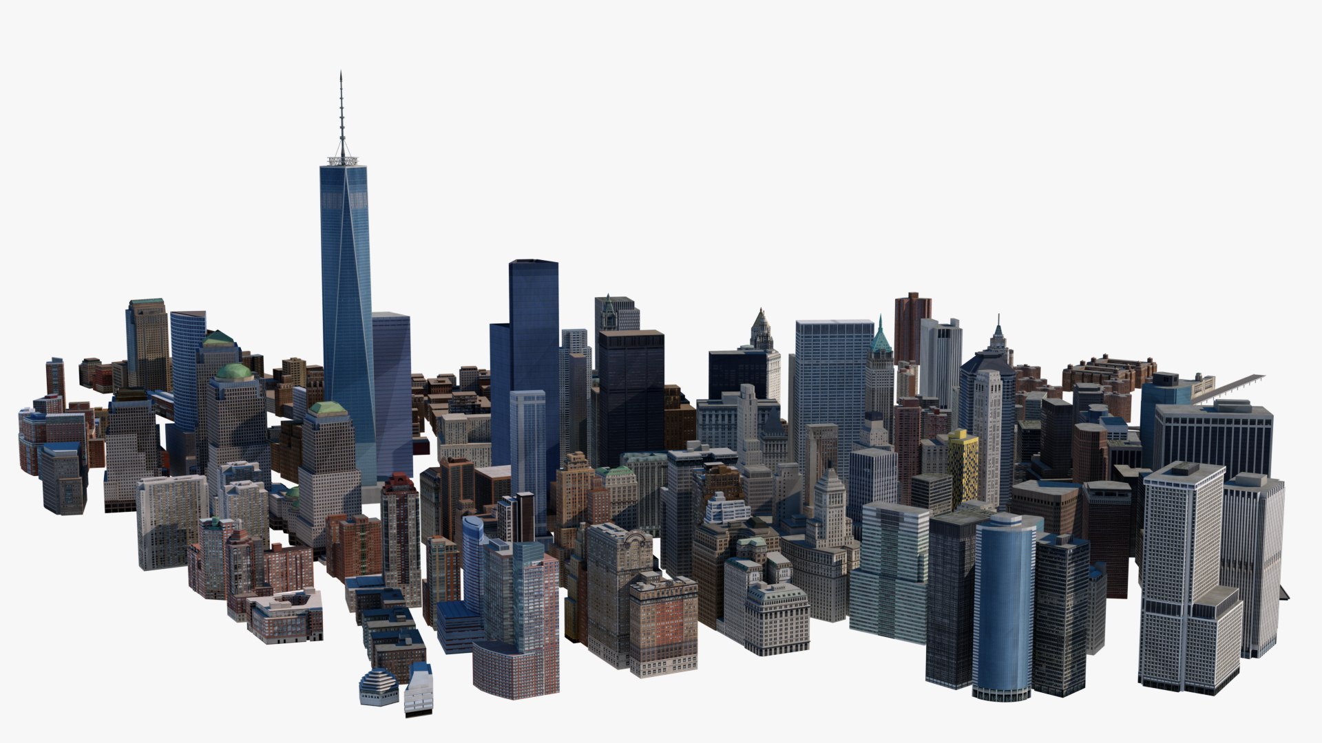 cityscape manhattan new york 3d model