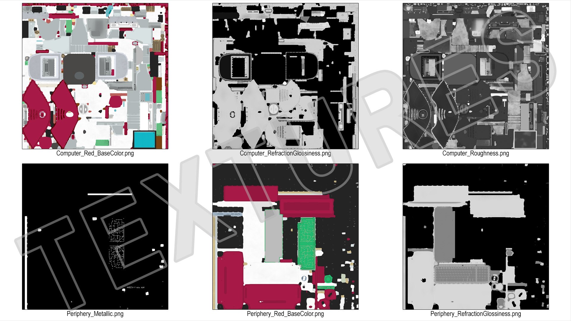 3D Retro All-in-One Computer Red - TurboSquid 2382550