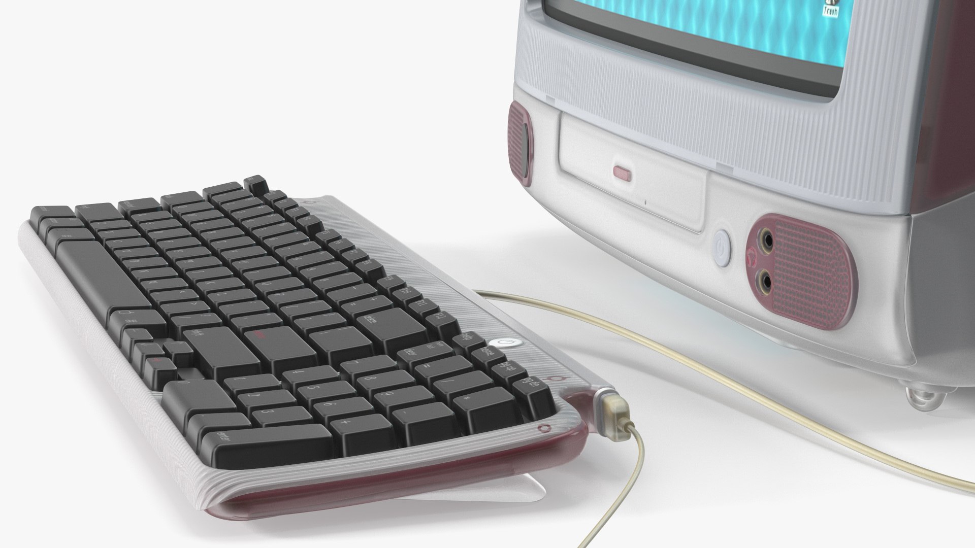 3D Retro All-in-One Computer Red - TurboSquid 2382550