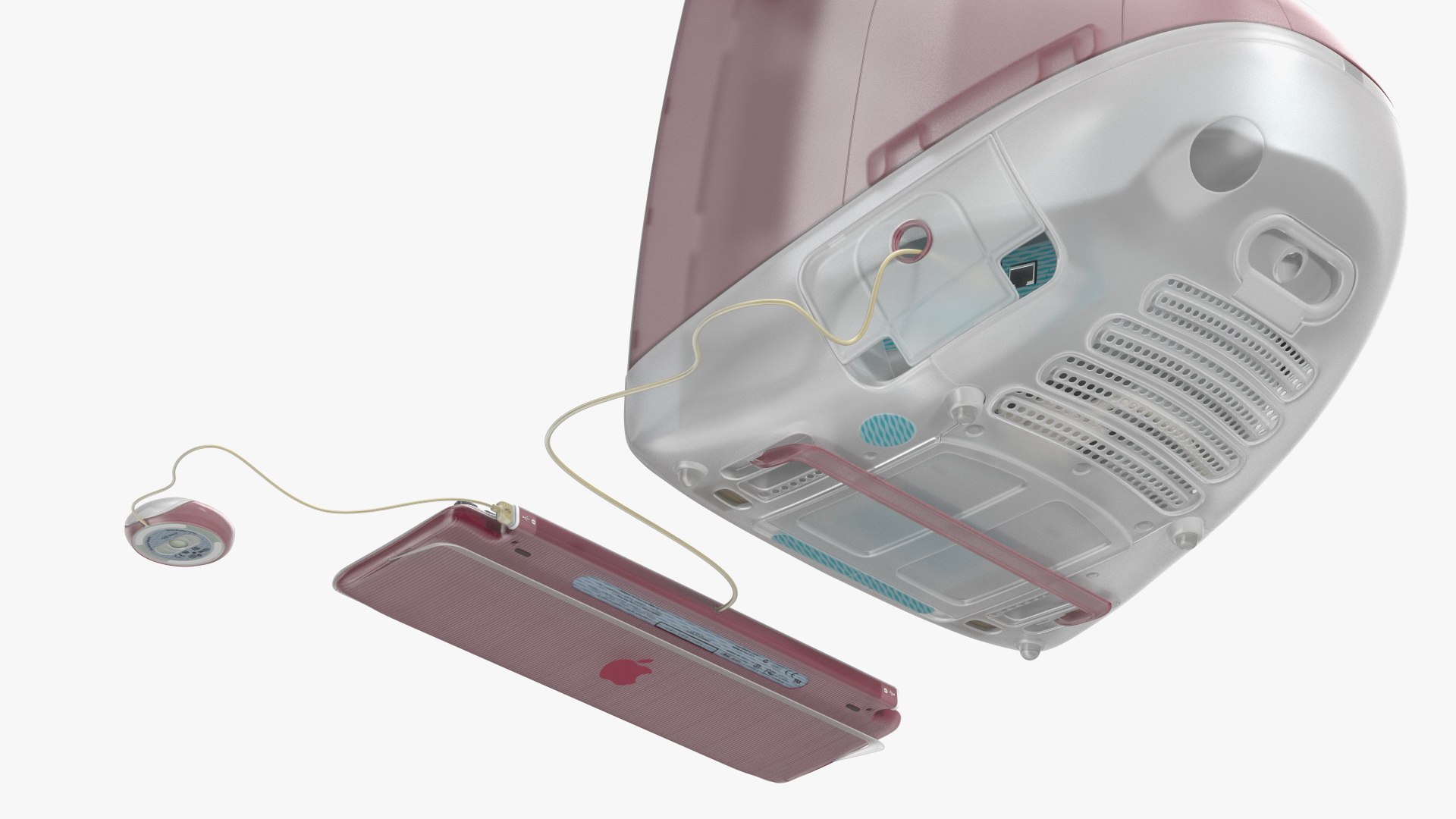 3D Retro All-in-One Computer Red - TurboSquid 2382550