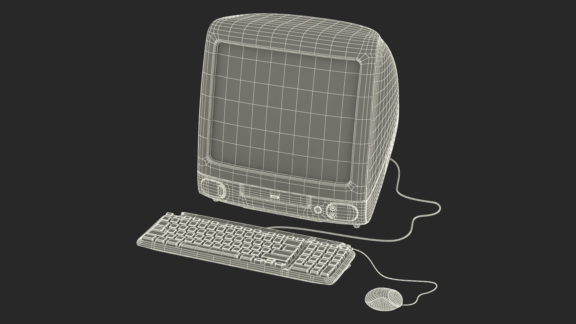 3D Retro All-in-One Computer Red - TurboSquid 2382550