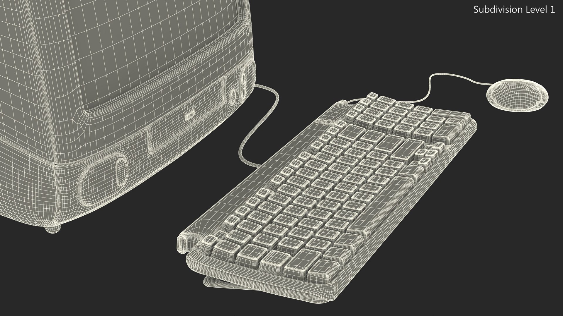 3D Retro All-in-One Computer Red - TurboSquid 2382550