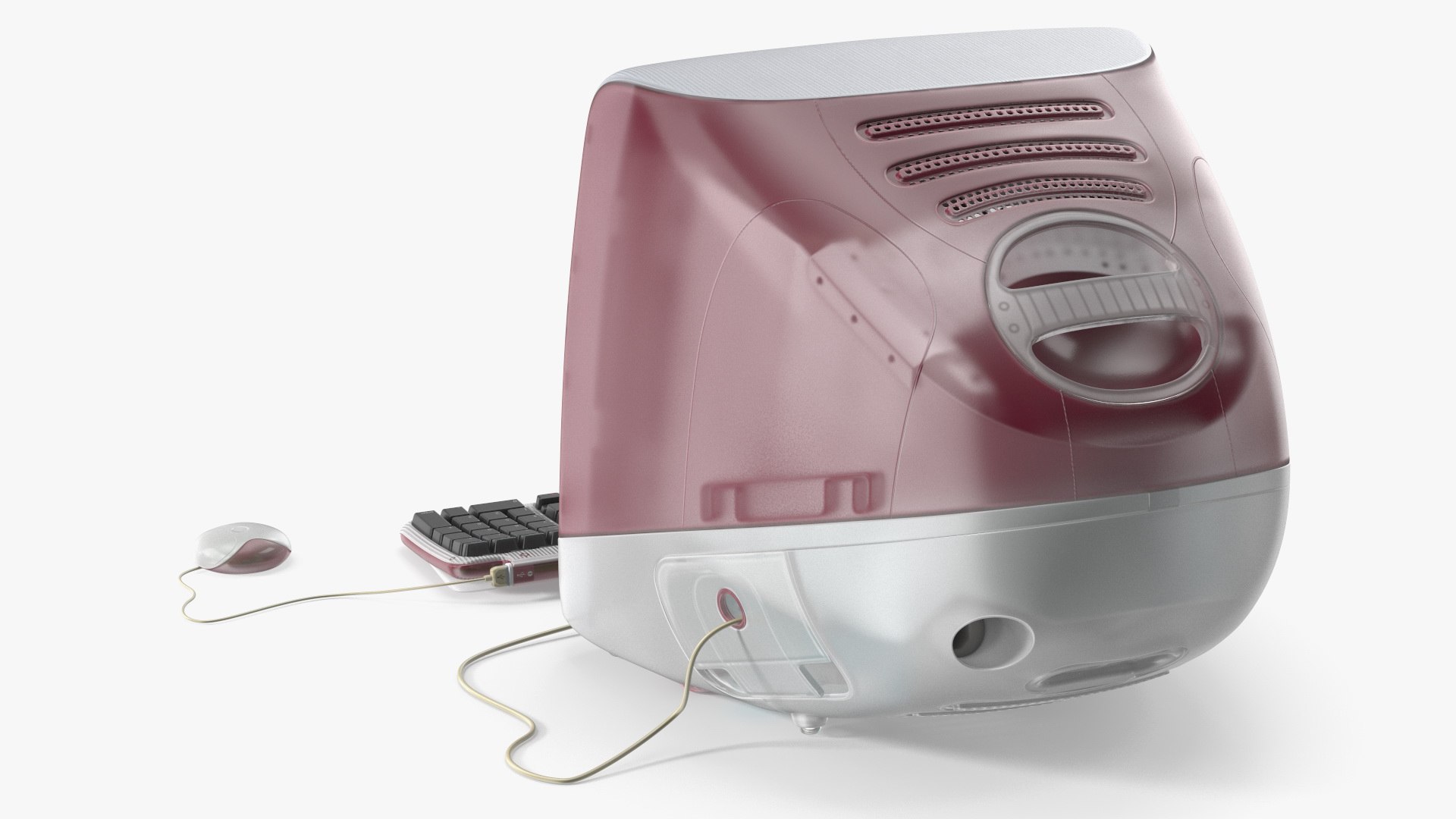 3D Retro All-in-One Computer Red - TurboSquid 2382550