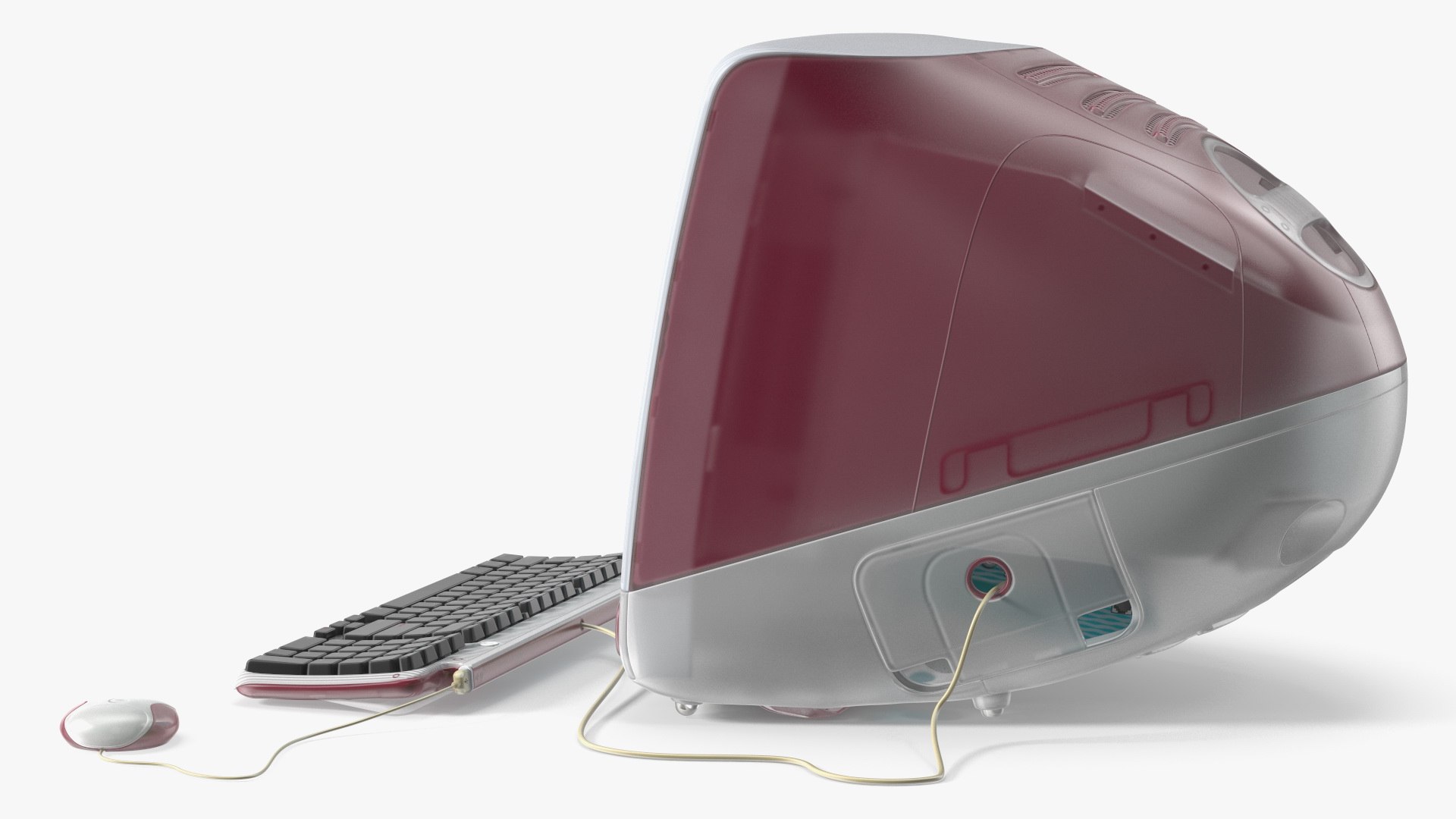 3D Retro All-in-One Computer Red - TurboSquid 2382550