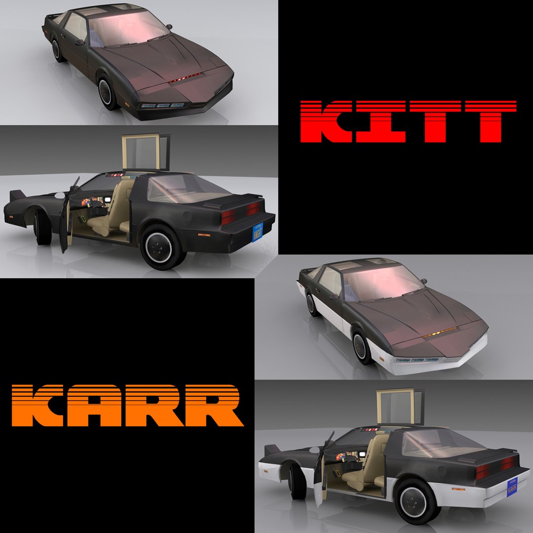 3D Cars KITT And KARR Knight Rider Model - TurboSquid 2263011