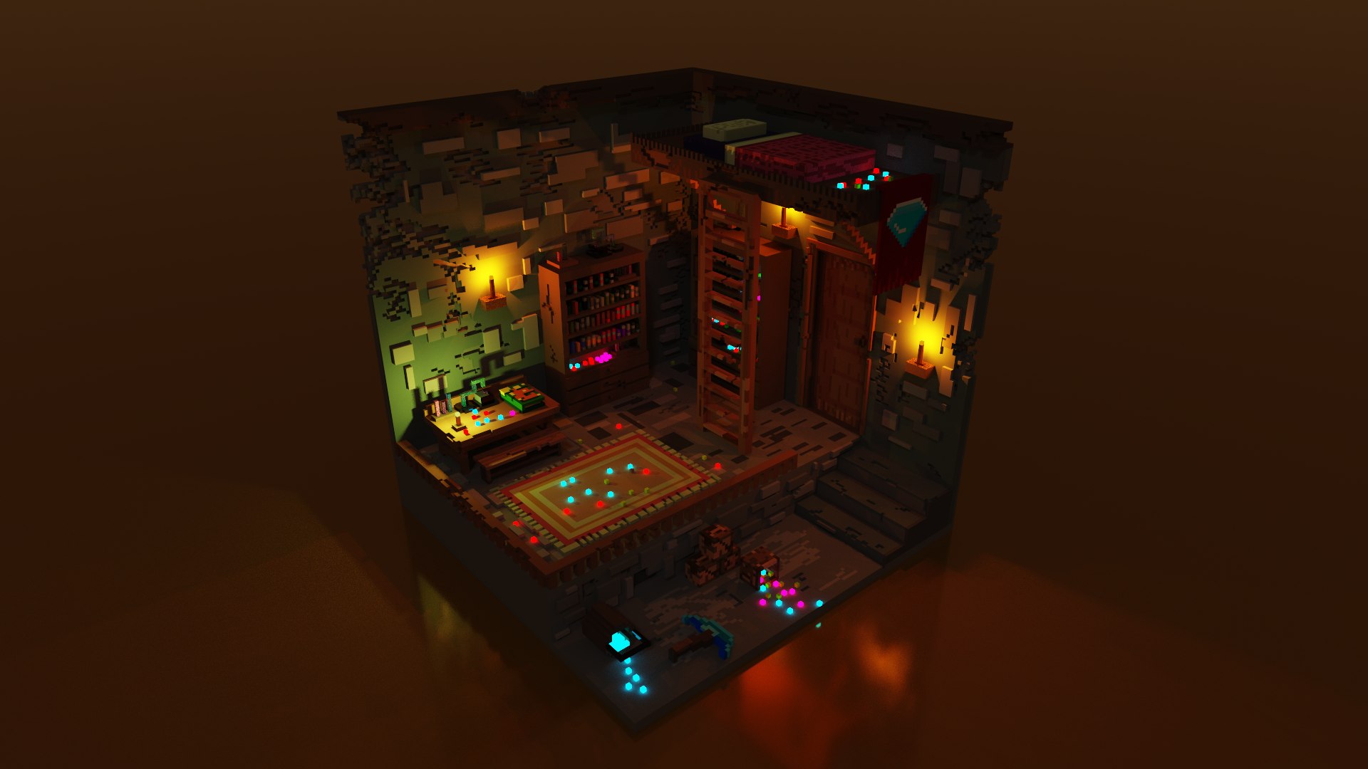 3D Voxel Gem Miner Room - TurboSquid 1751537