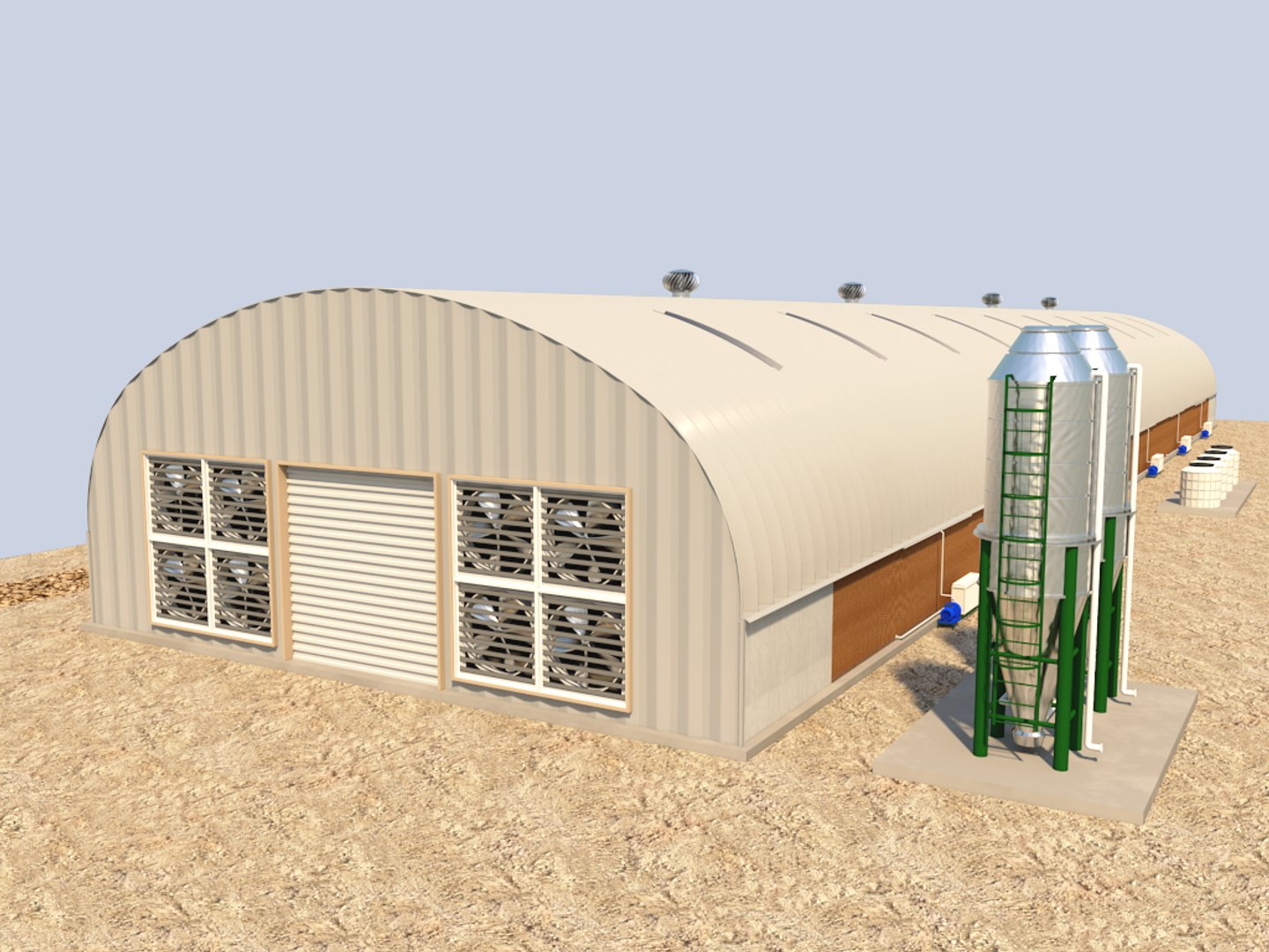 Industrial Poultry Farm House Model - TurboSquid 1154544