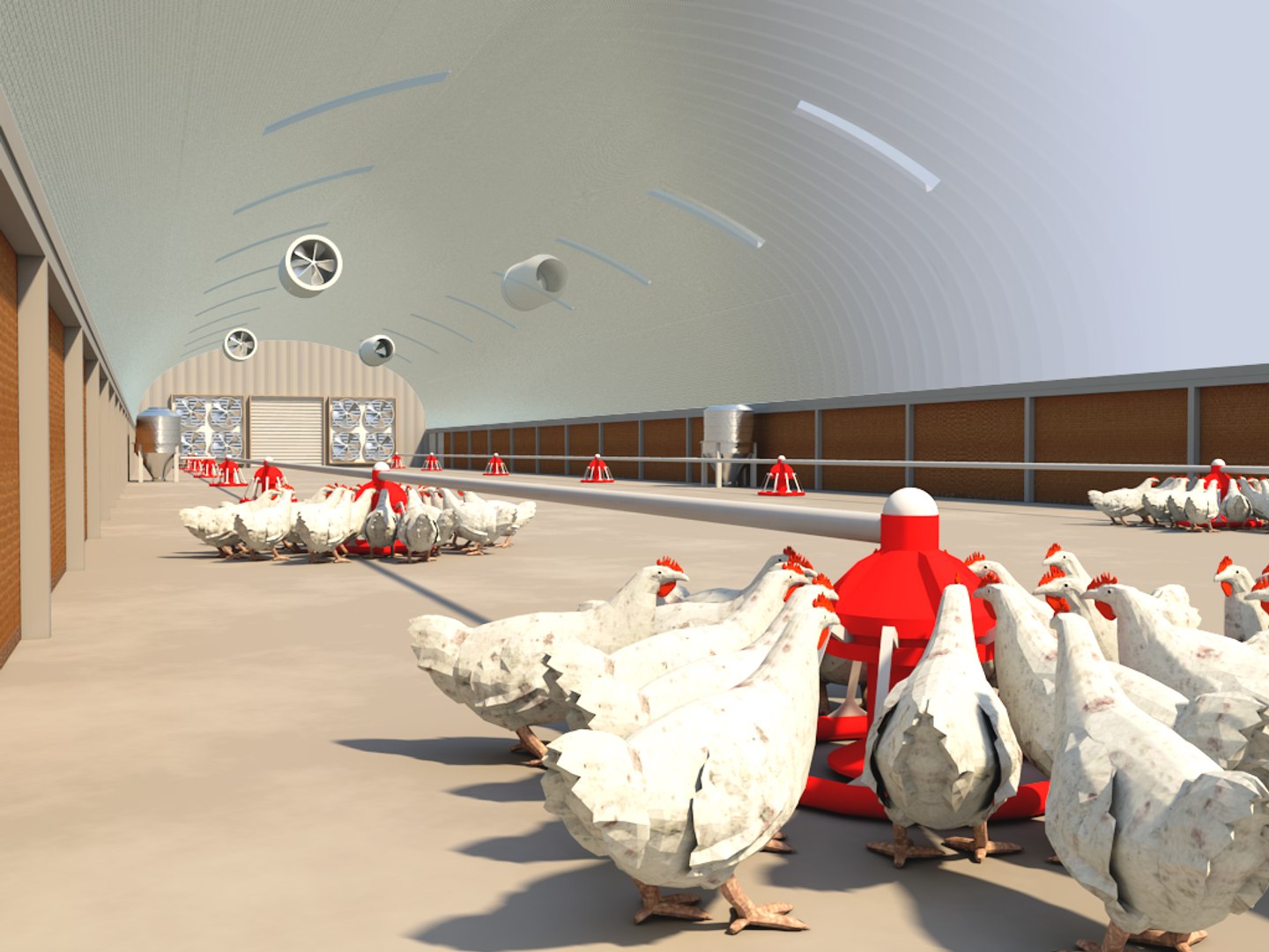 Industrial Poultry Farm House Model - TurboSquid 1154544