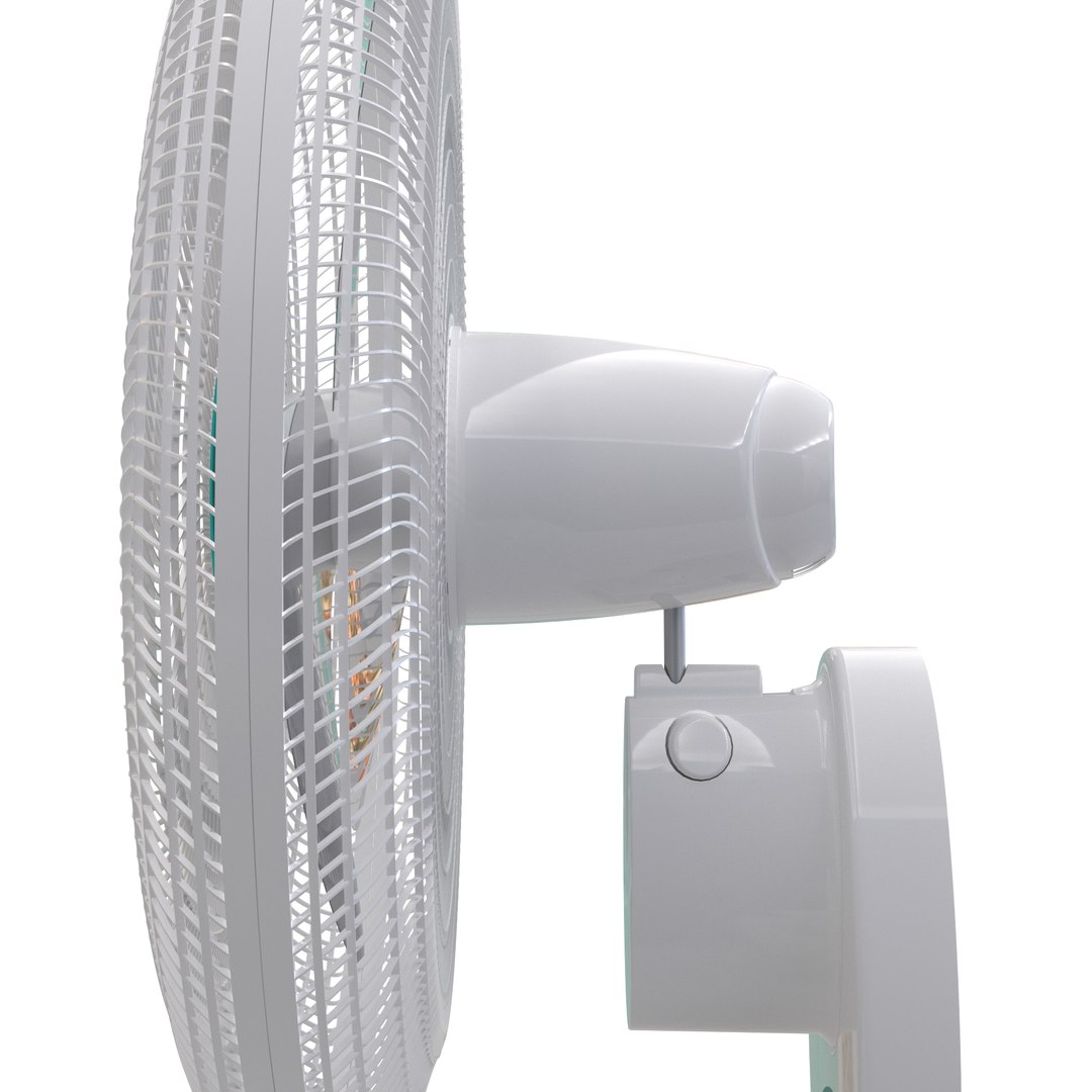 002 White Plastic Wall Fan Model - TurboSquid 2068666