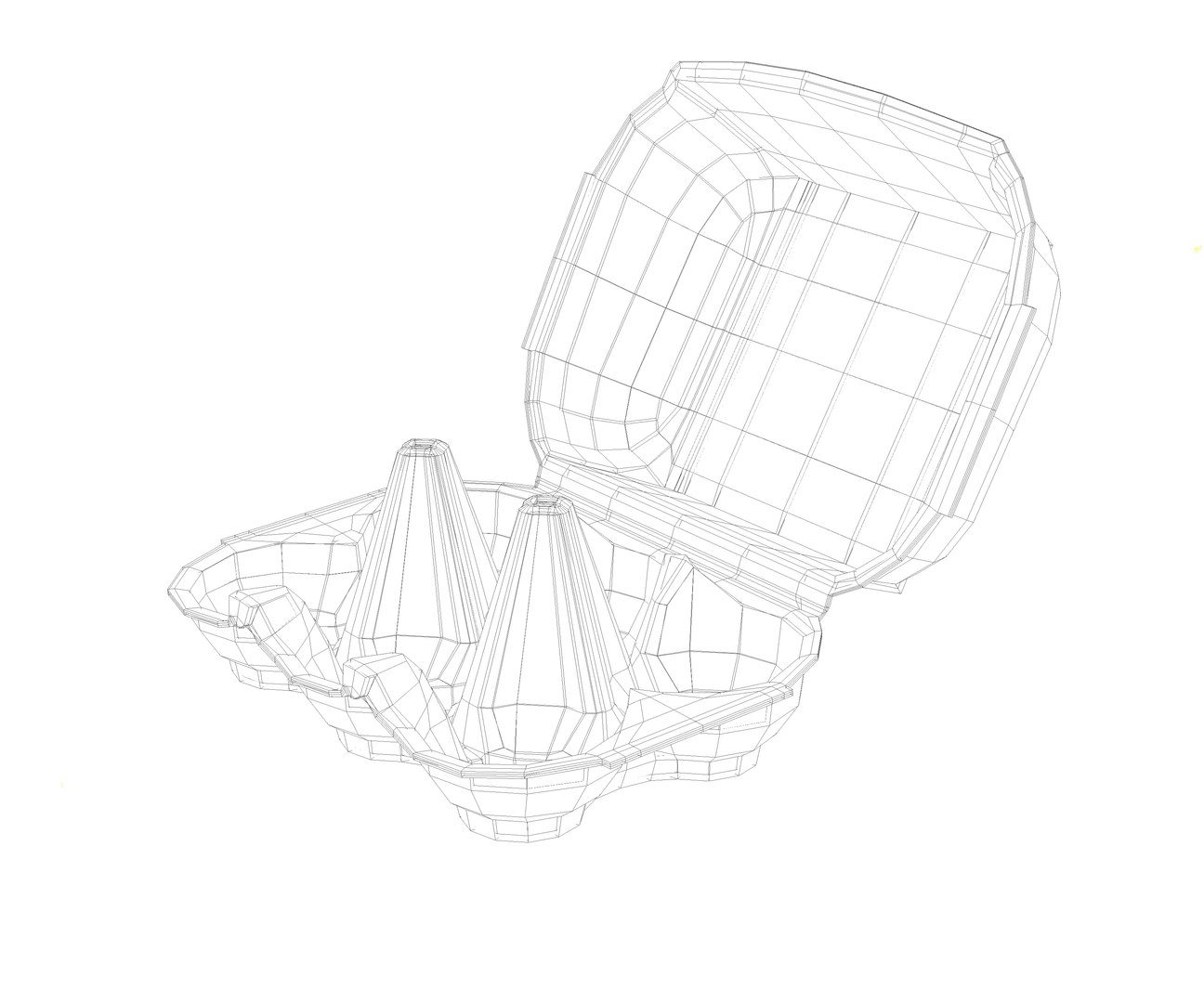Egg Box Half Dozen Model - TurboSquid 2248609