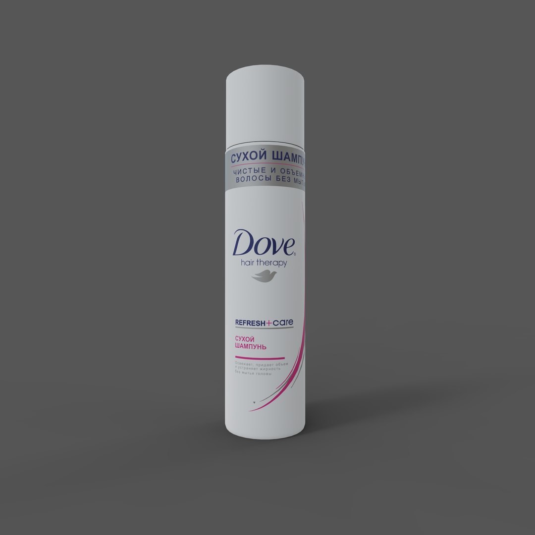 3D Model Dry Shampoo Dove Hair Therapy RefreshplusCare Spray 250ml ...
