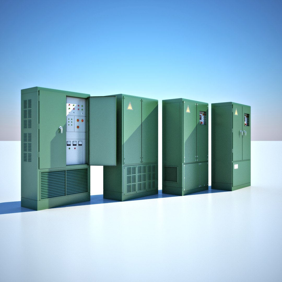 Electric Cabinets 3d Model