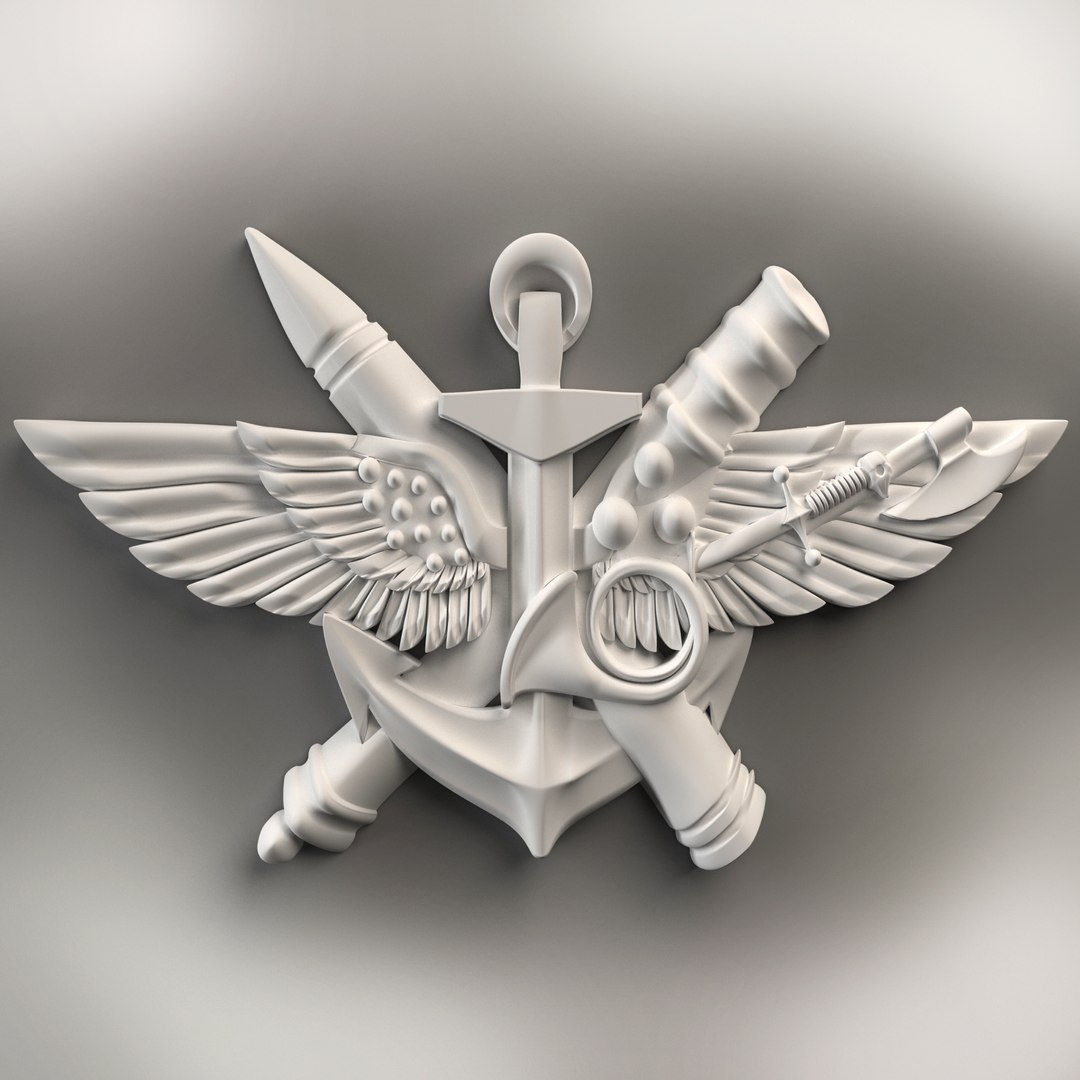 Icon Wing Anchor Gun Antimony Bullet For Milling On A CNC Machine 3D ...