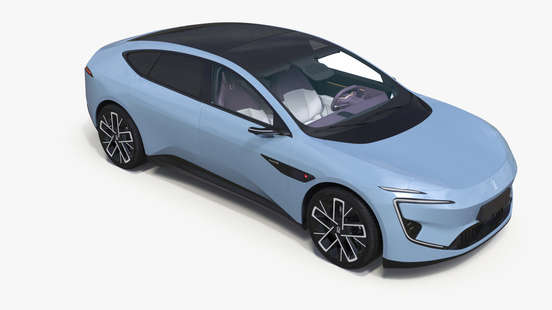 3D Avatr 12 EV Blue Color Simplified Model - TurboSquid 2407438