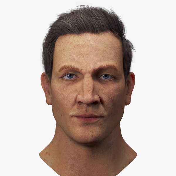 Male head 3D model - TurboSquid 1641627