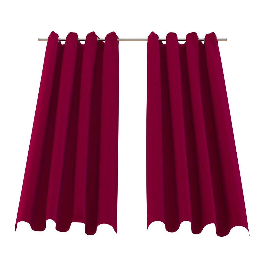 Curtain 3 Red 3d 3ds