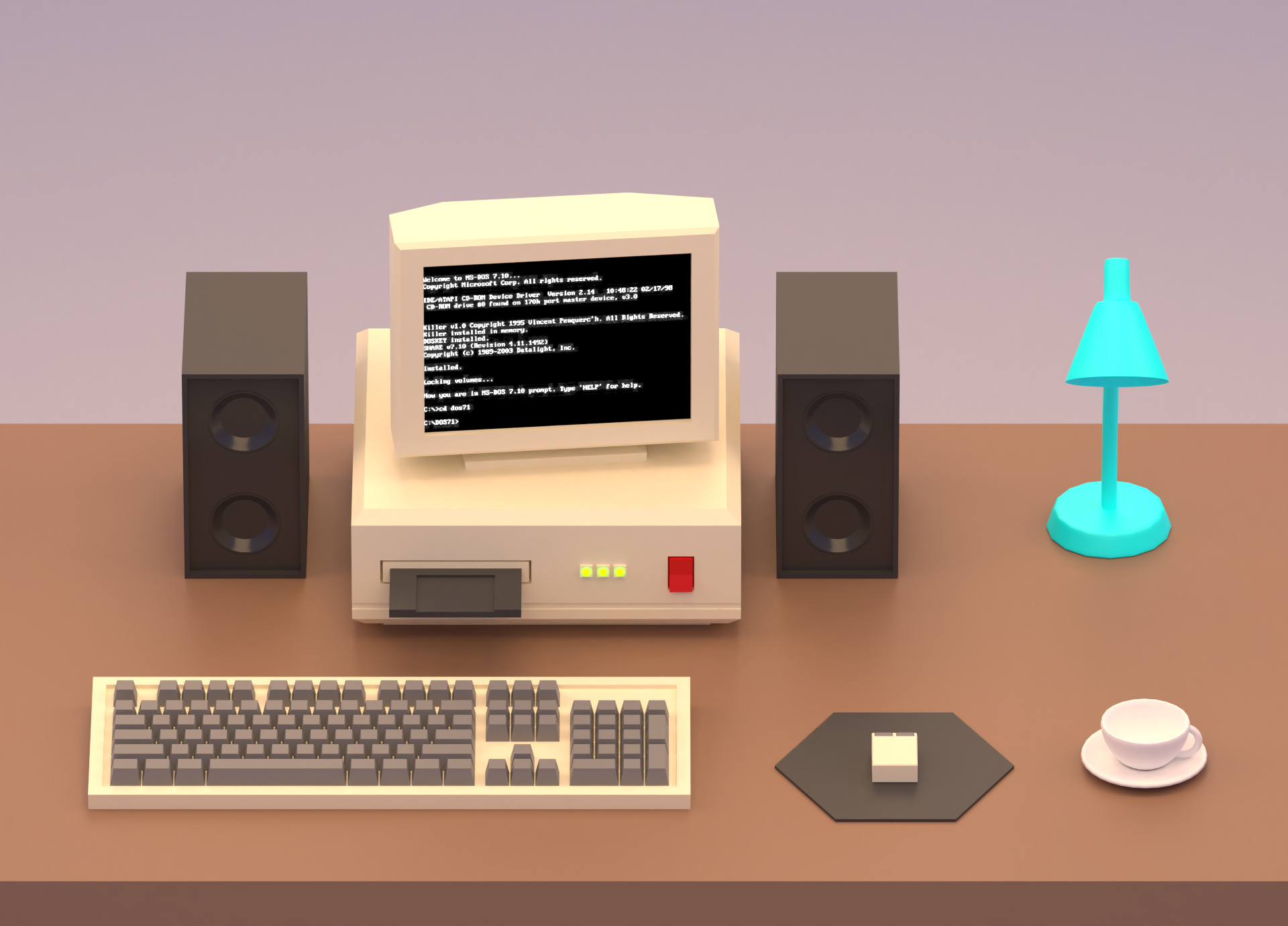 3D cartoon vintage computer - TurboSquid 1592516