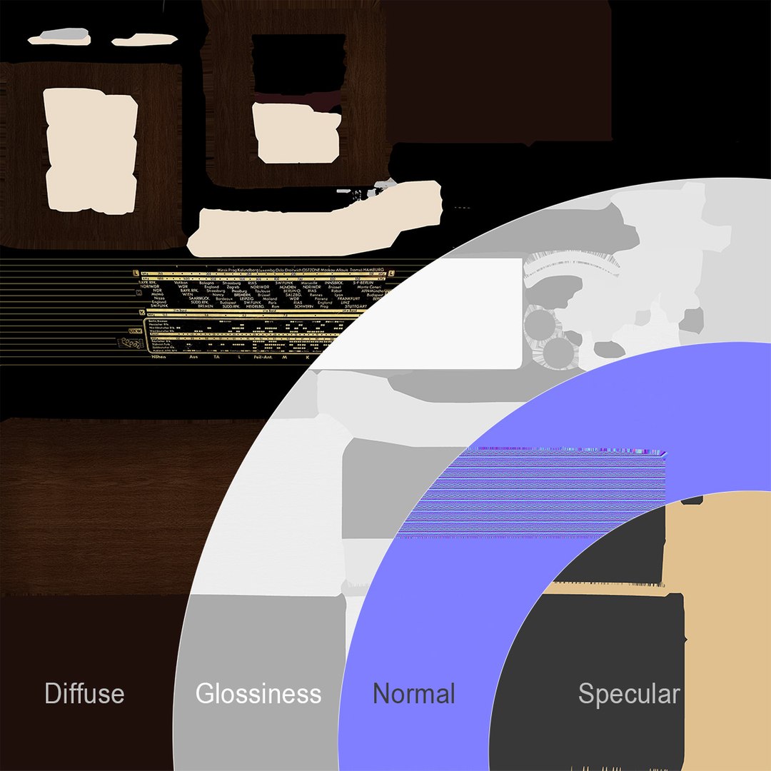 3D Model Transistor Radio 8K PBR Textures - TurboSquid 2117713