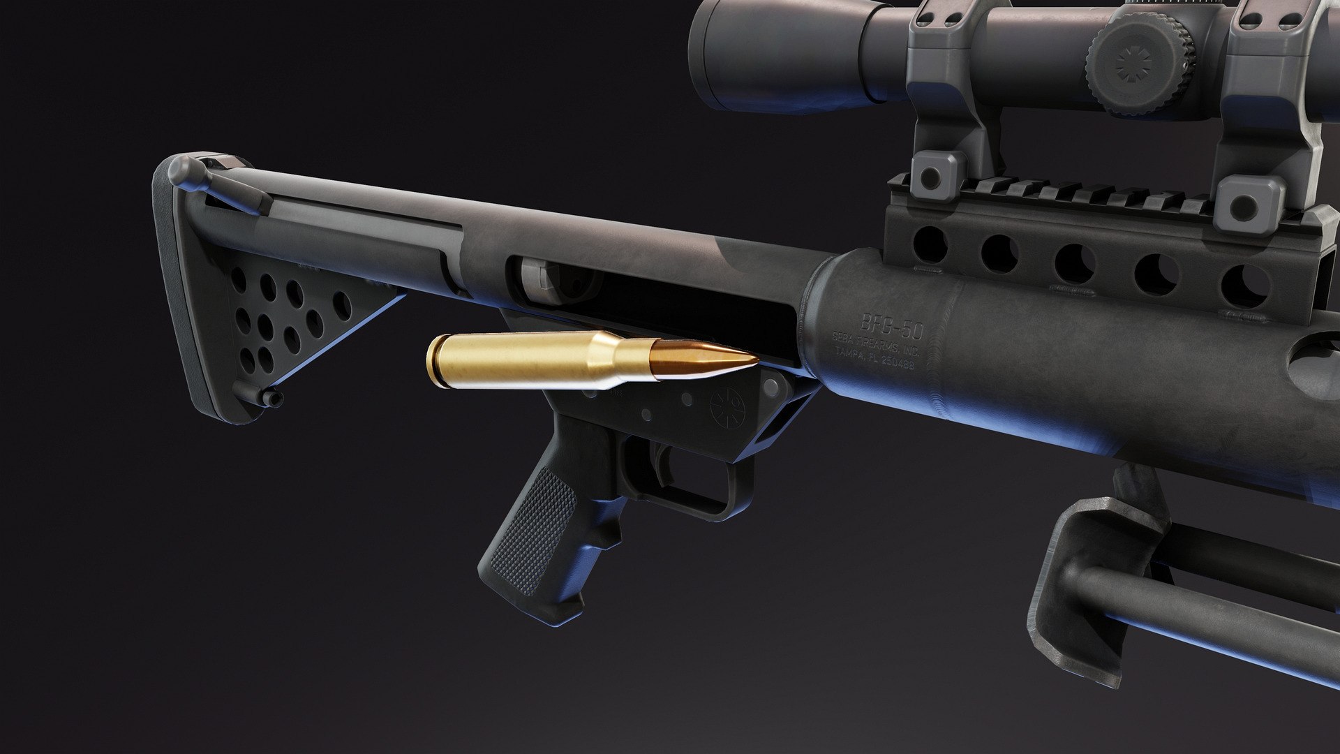 BFG 50 Rifle 3D - TurboSquid 2236023