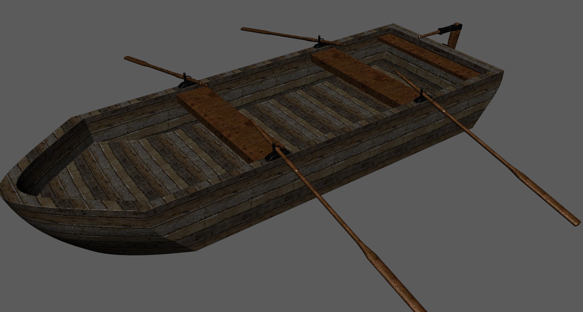 Boat Wood Rowboat Model | 1146880 | TurboSquid