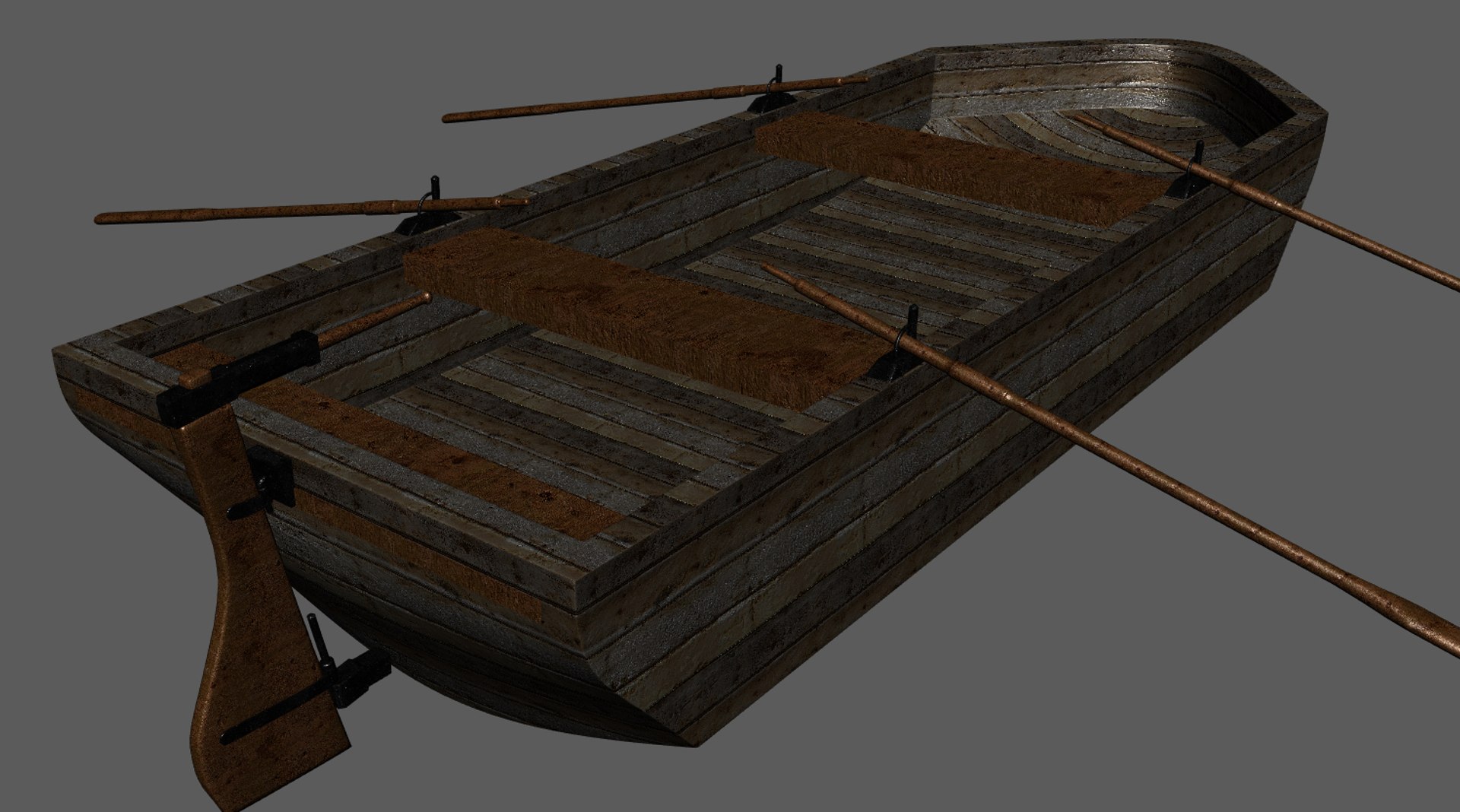 Boat Wood Rowboat Model | 1146880 | TurboSquid