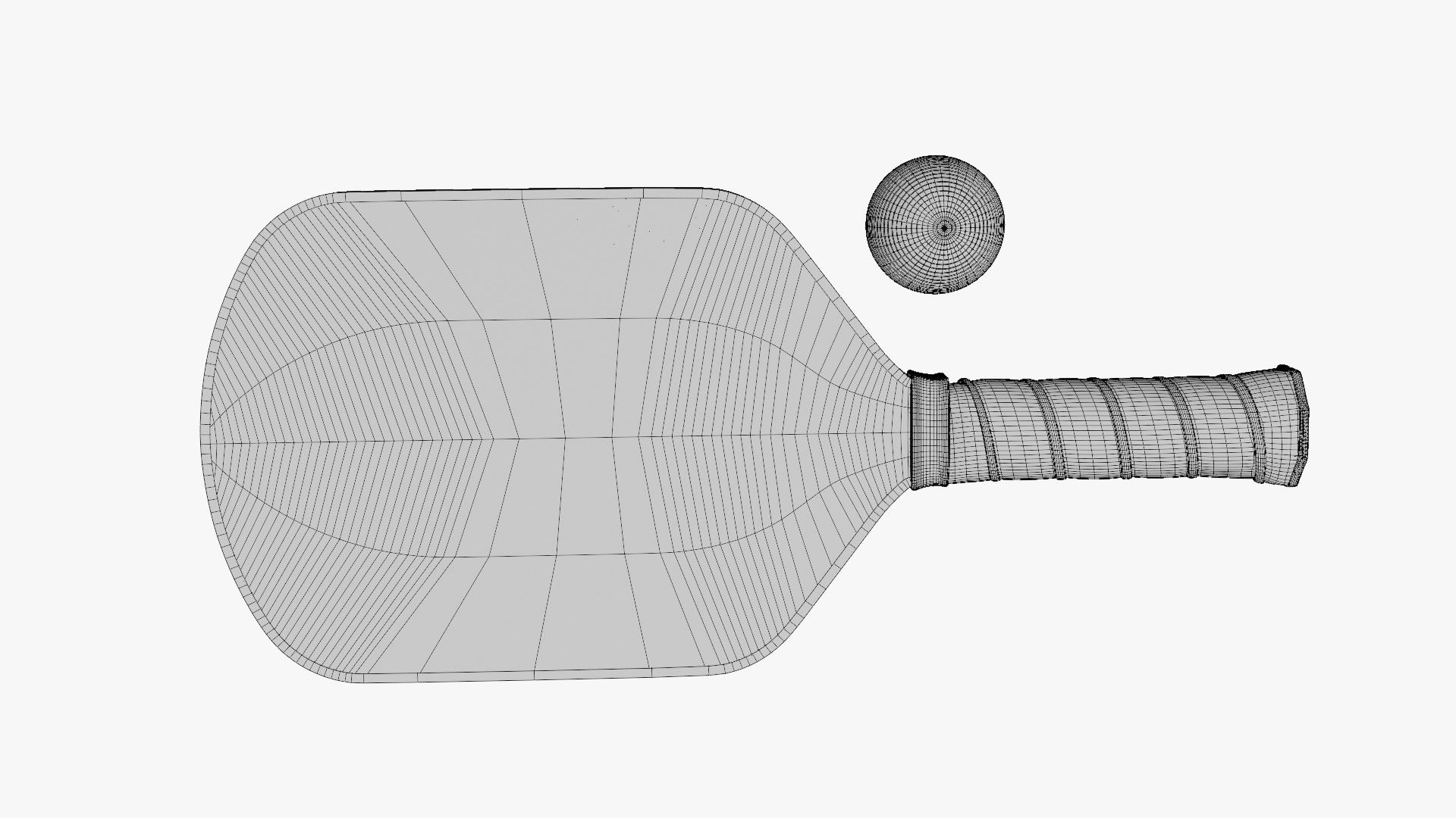 Paddle Bat Racket With Tennis Ball 3D Model - TurboSquid 2351328