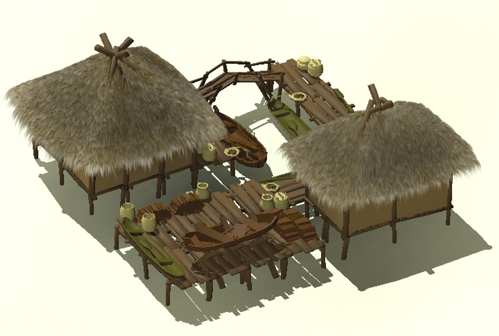 3D Model Dock Age Empires - TurboSquid 1159328
