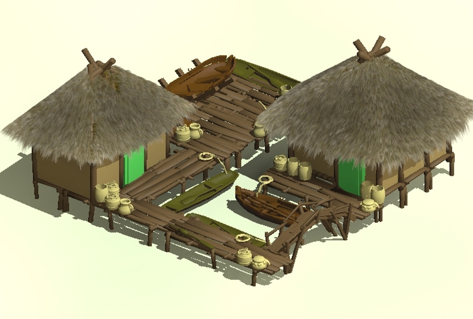 3D Model Dock Age Empires - TurboSquid 1159328