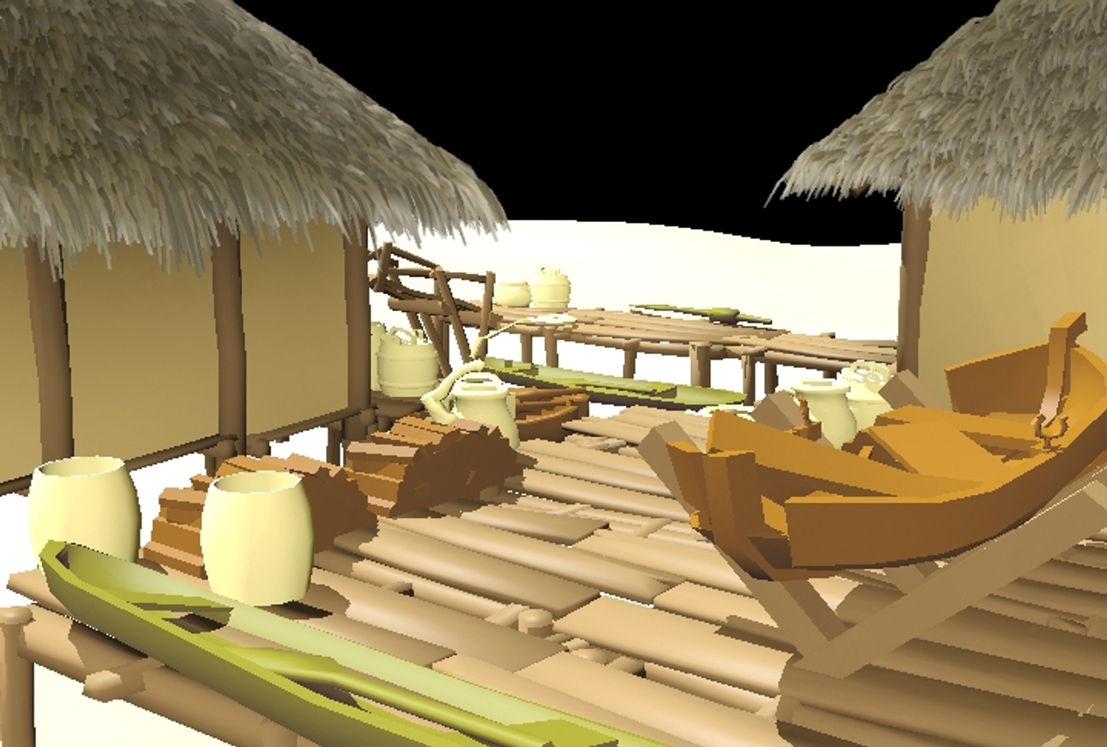 3D Model Dock Age Empires - TurboSquid 1159328