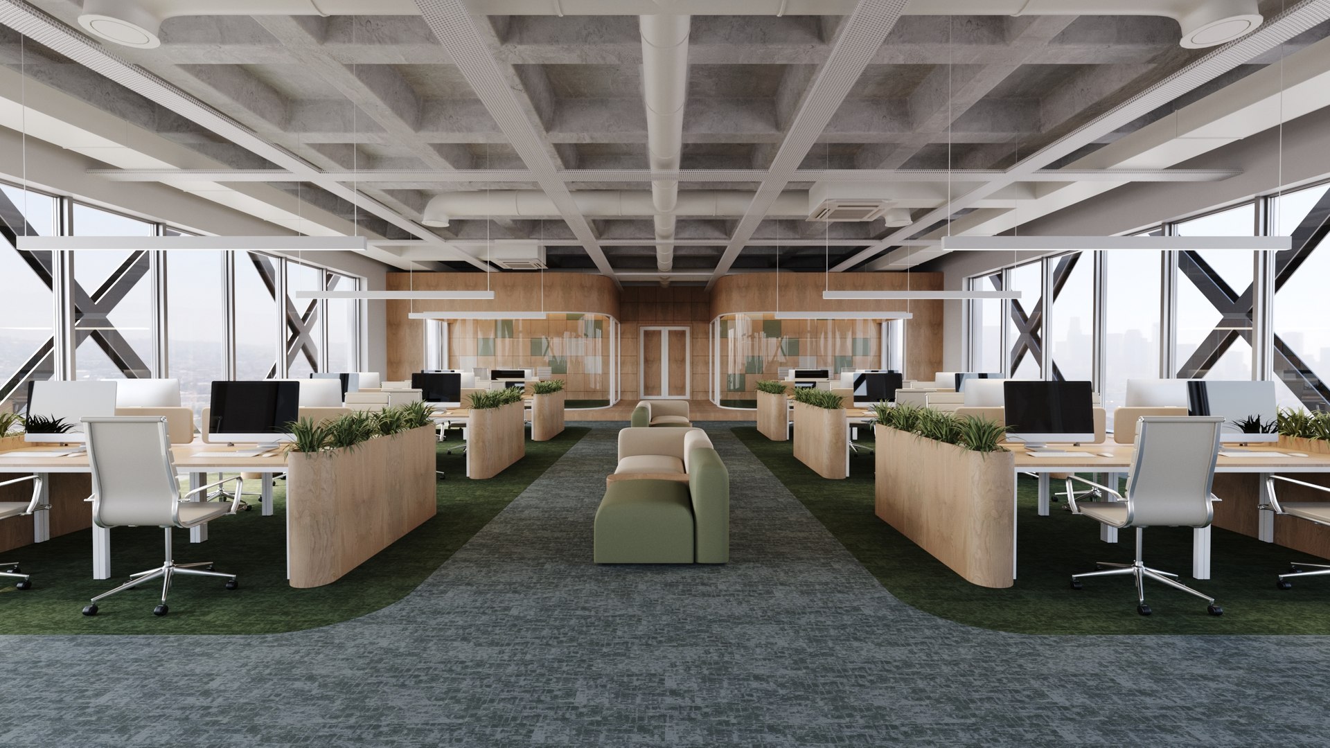 Contemporary Office Space 3D Model 3D - TurboSquid 2022260
