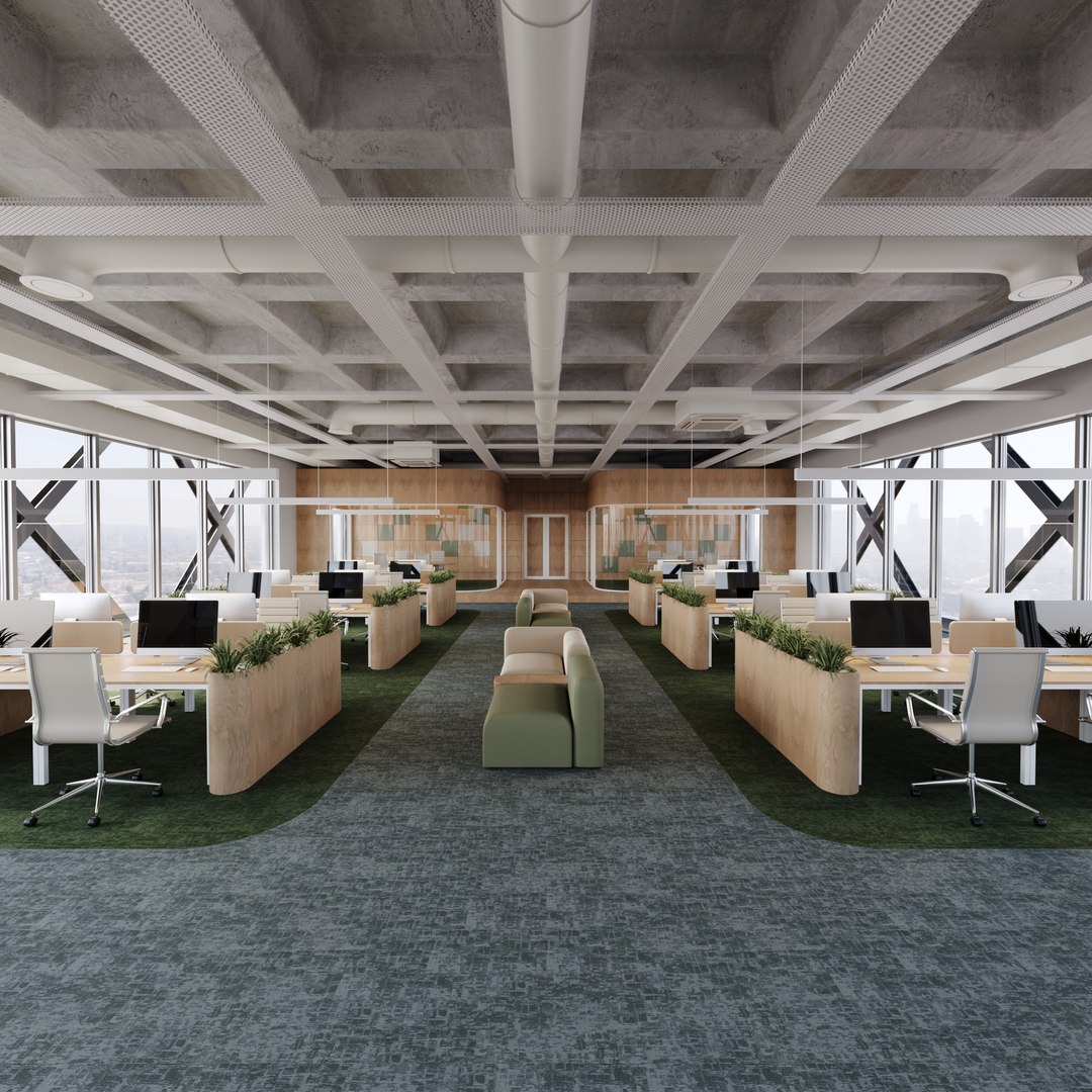 Contemporary Office Space 3D Model 3D - TurboSquid 2022260