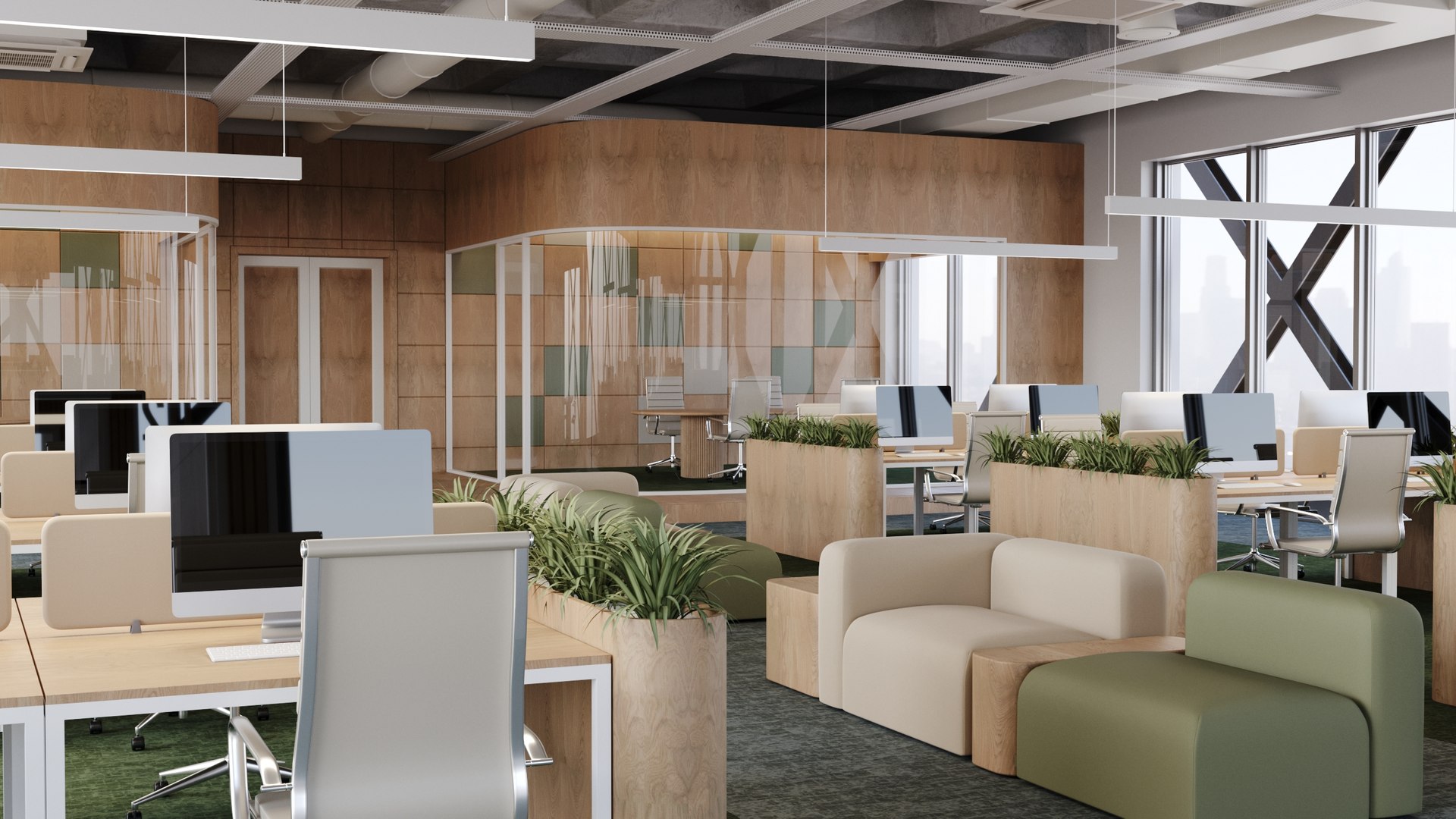 Contemporary Office Space 3D Model 3D - TurboSquid 2022260