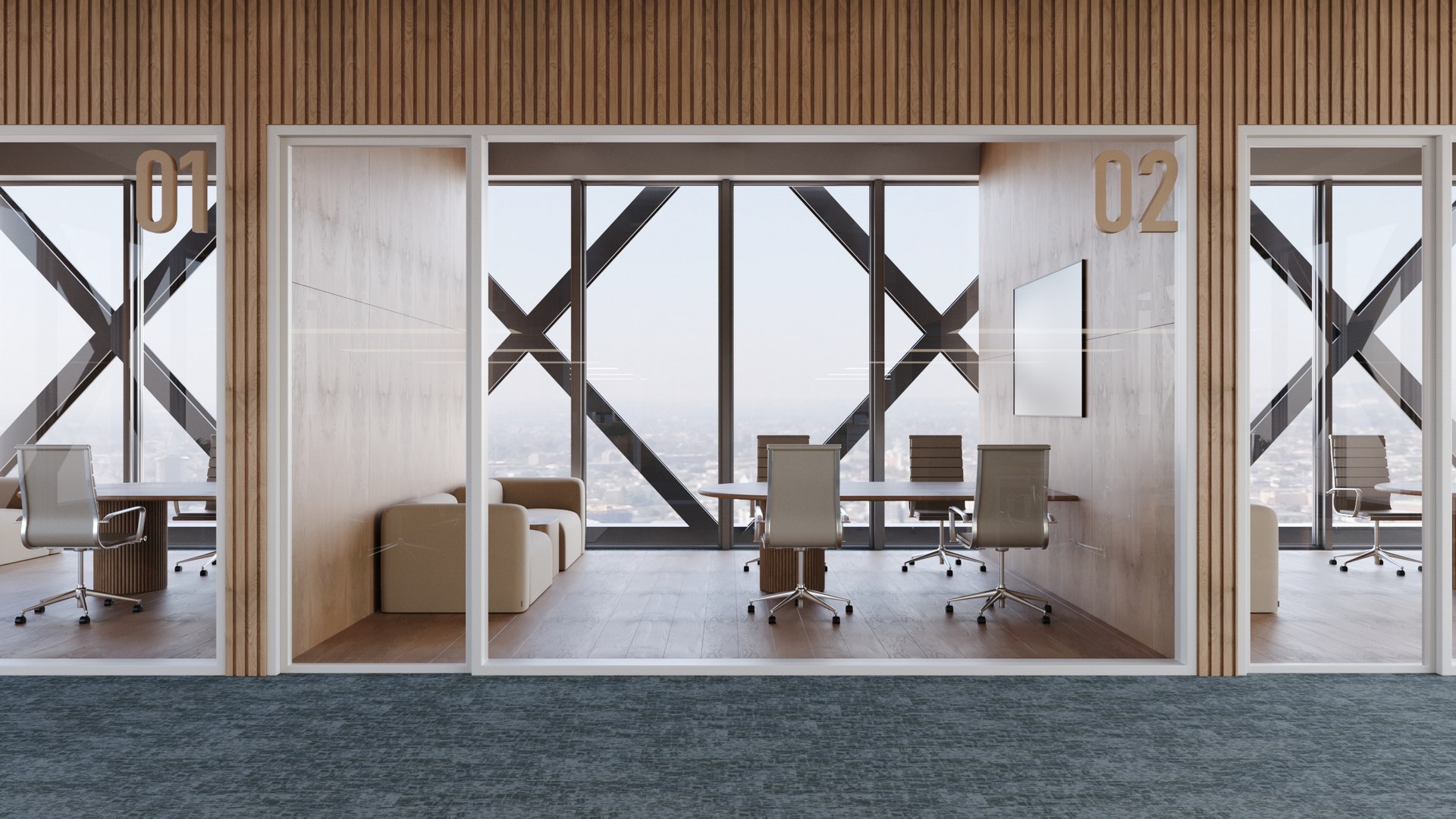 Contemporary Office Space 3D Model 3D - TurboSquid 2022260