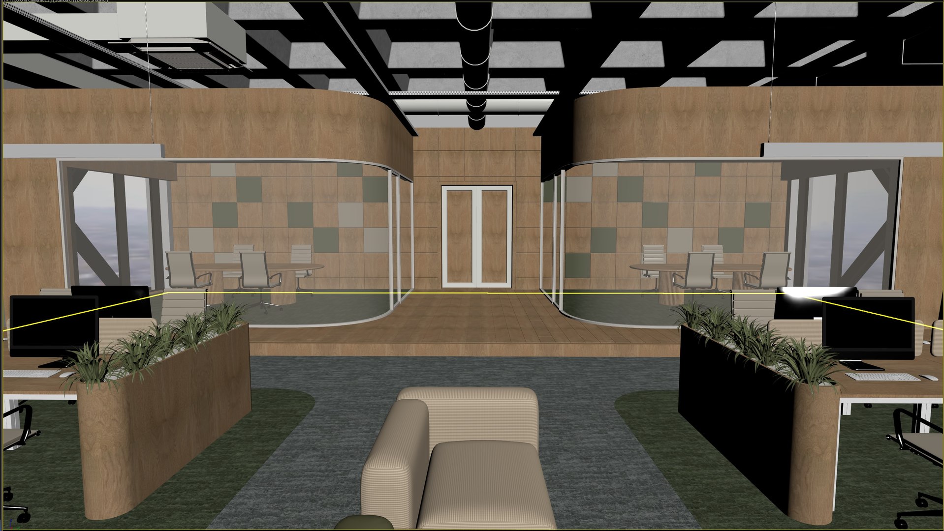 Contemporary Office Space 3D Model 3D - TurboSquid 2022260