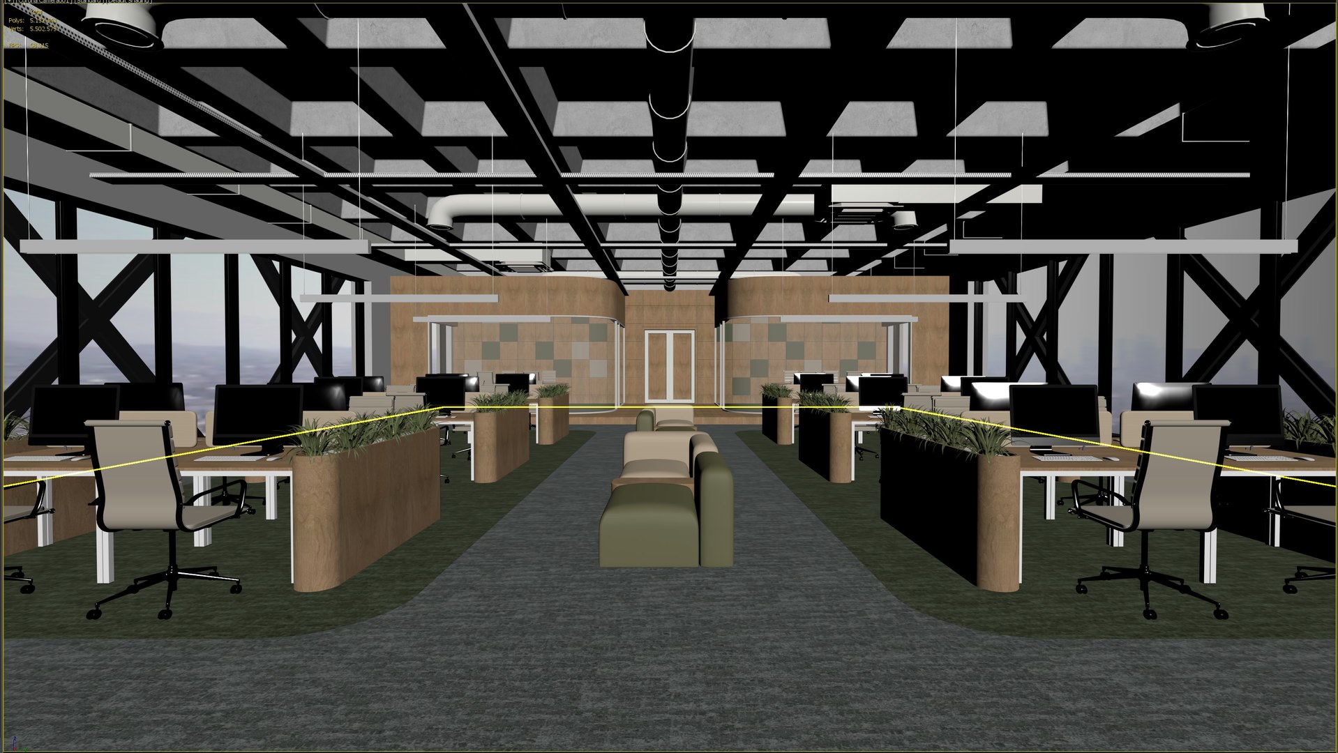 Contemporary Office Space 3D Model 3D - TurboSquid 2022260