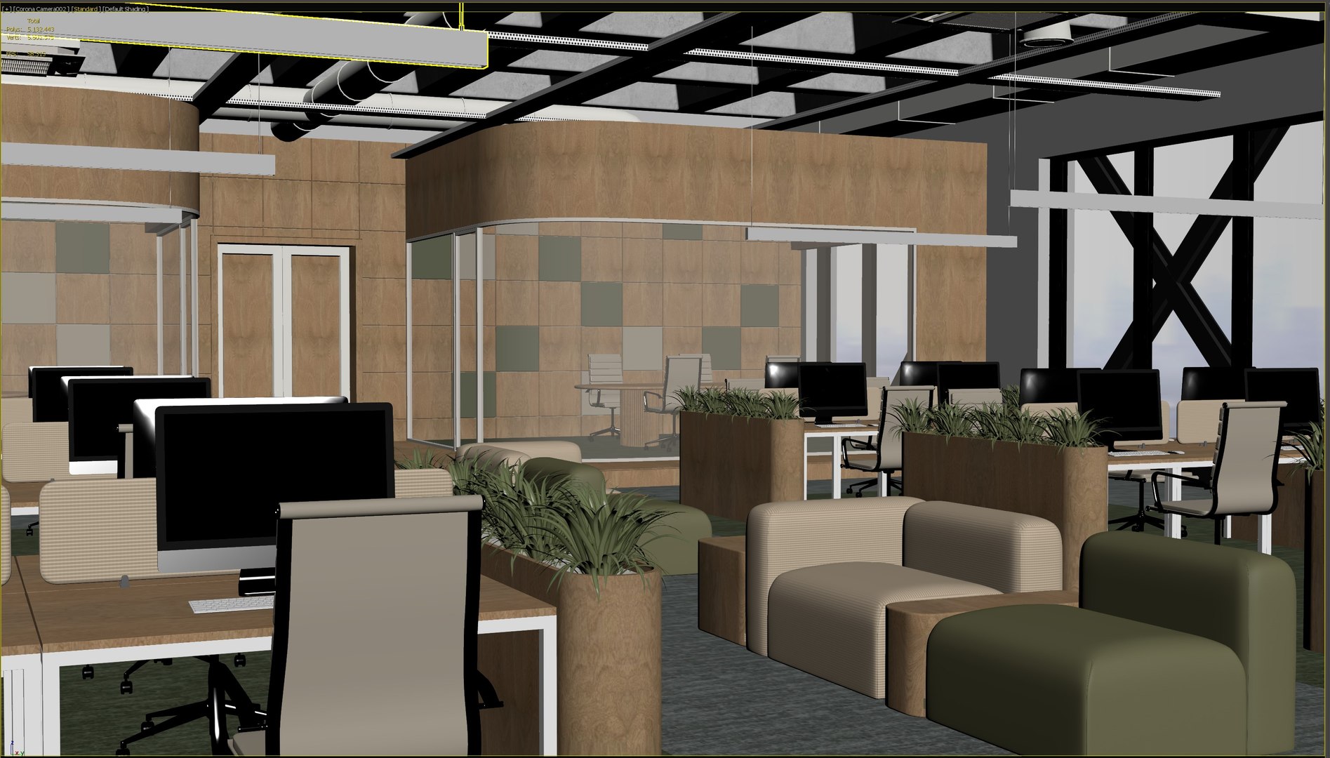 Contemporary Office Space 3D Model 3D - TurboSquid 2022260