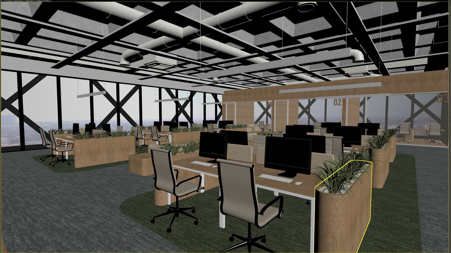 Contemporary Office Space 3D Model 3D - TurboSquid 2022260