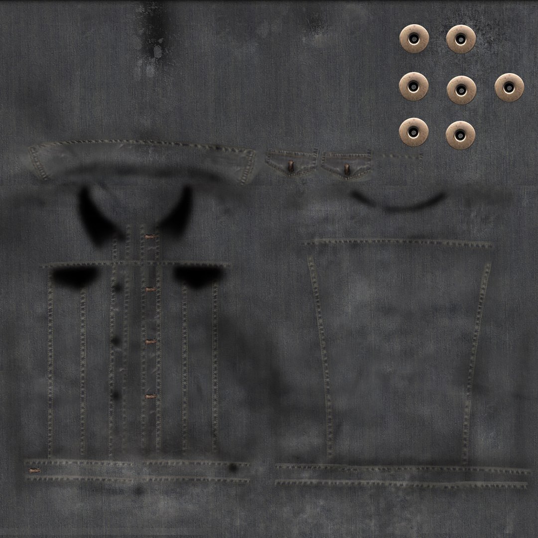 Male Denim Vest 3D - TurboSquid 1816596
