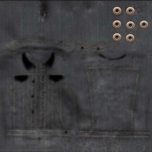 Male Denim Vest 3D - TurboSquid 1816596