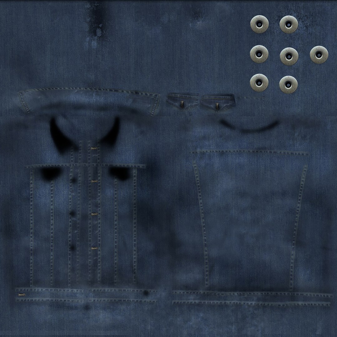 Male Denim Vest 3D - TurboSquid 1816596
